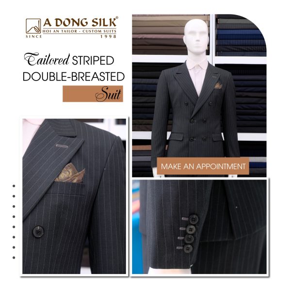 Tailored Stripe Double-Breasted Suits | Best Tailor in Hoi An